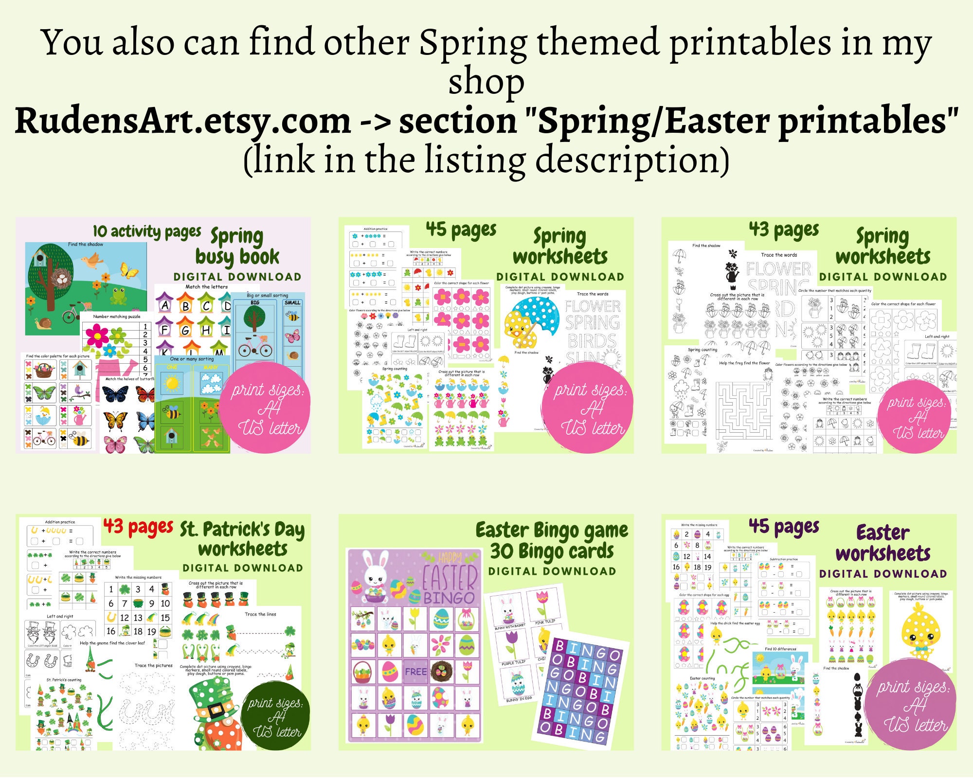 Spring Flowers Learning Pack Spring Flowers Flashcards | Etsy