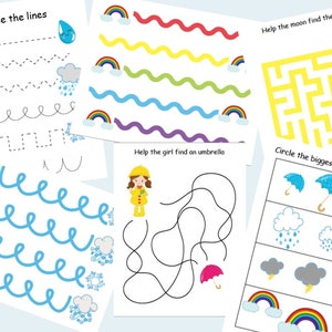 Weather Busy Book, Toddler Activity Binder, Preschool Printables ...