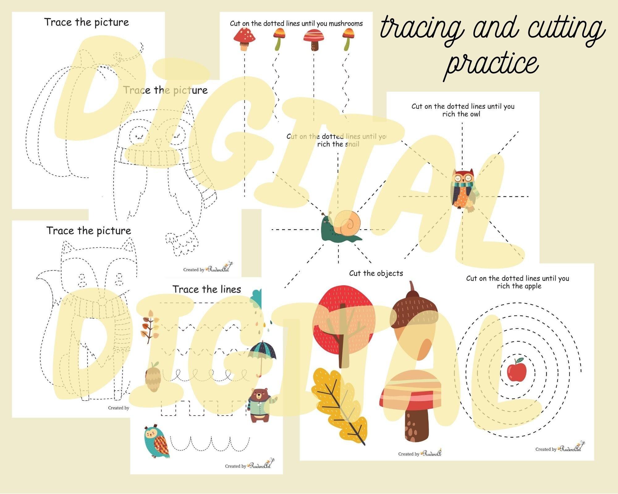 Autumn Preschool Worksheets for Kids Fall Busy Book - Etsy Canada