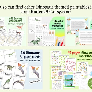 Dinosaur Preschool Worksheets for Kids, Dino Busy Book Printable ...