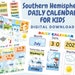 Australian Daily Calendar for Kids Southern Hemisphere Months - Etsy