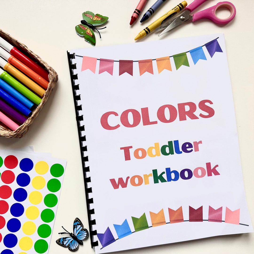 Toddler Activity Workbook for Learning Colors, Toddler Curriculum, Kids ...