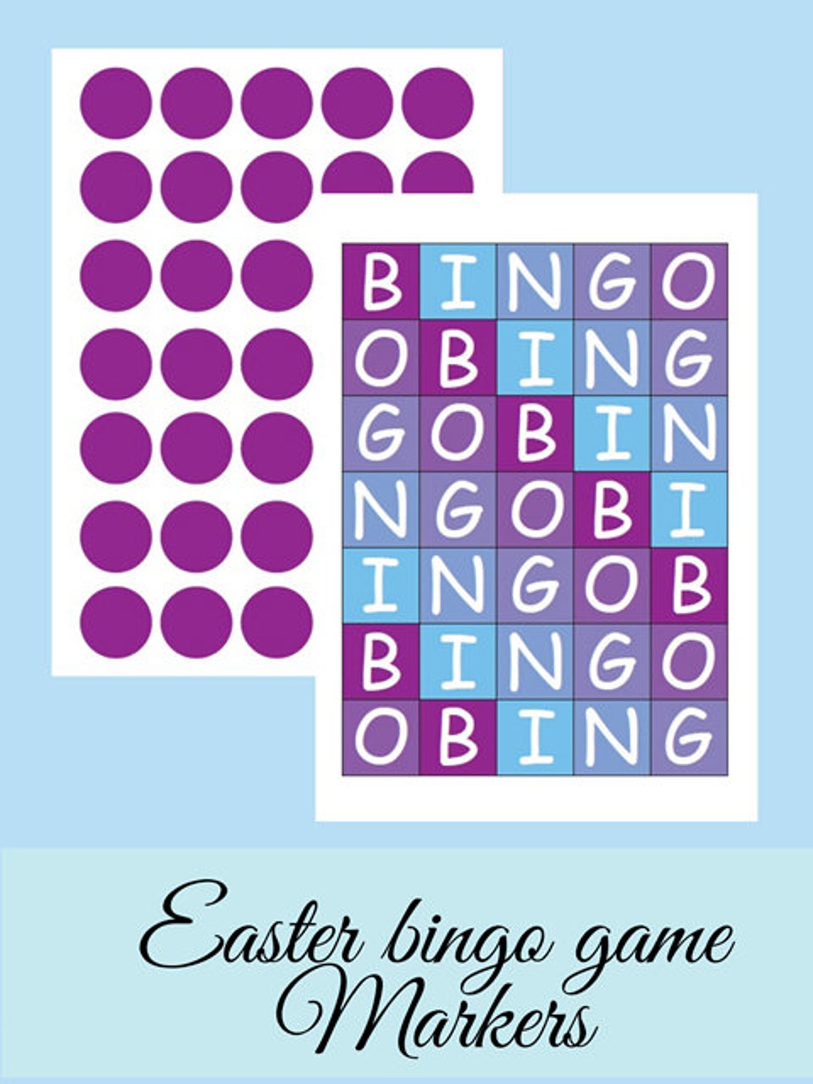 Easter BINGO Game Easter Bingo Cards Printable Game for Kids - Etsy