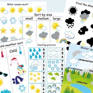 Weather Busy Book, Toddler Activity Binder, Preschool Printables ...