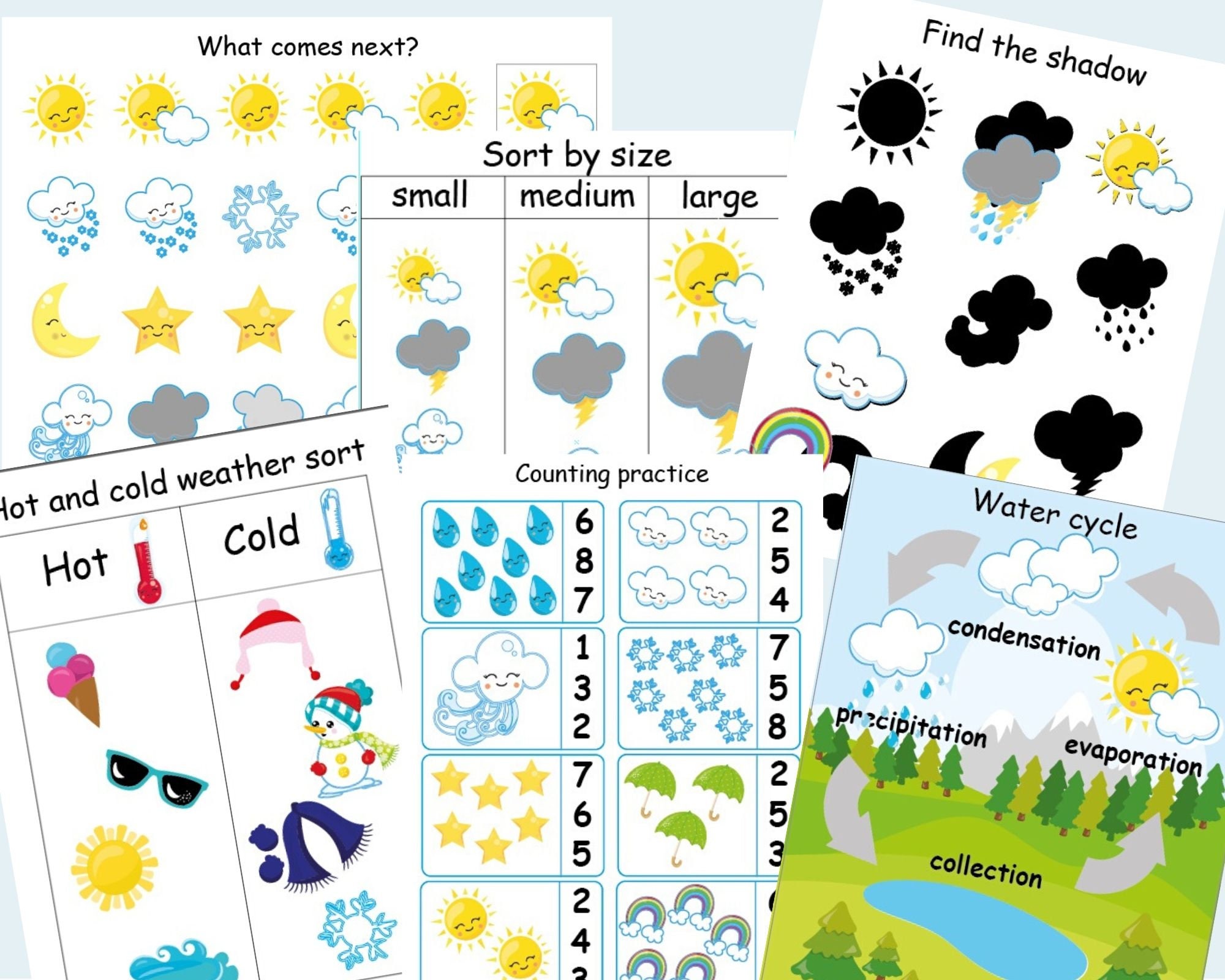 Weather busy book Toddler activity binder Preschool | Etsy