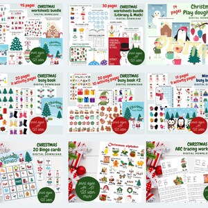 Christmas Worksheets Mega Bundle, Winter Printable Busy Book for ...