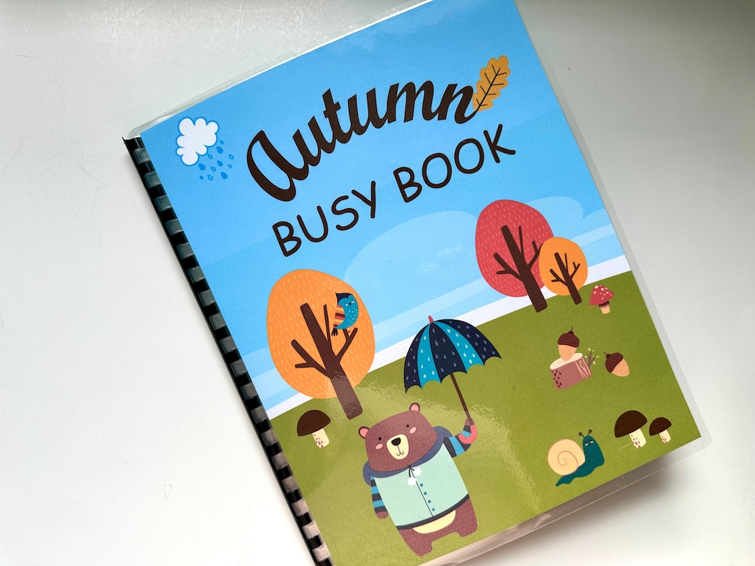 Fall Busy Book, Autumn Activity Book, Road Trip Learning Binder for ...
