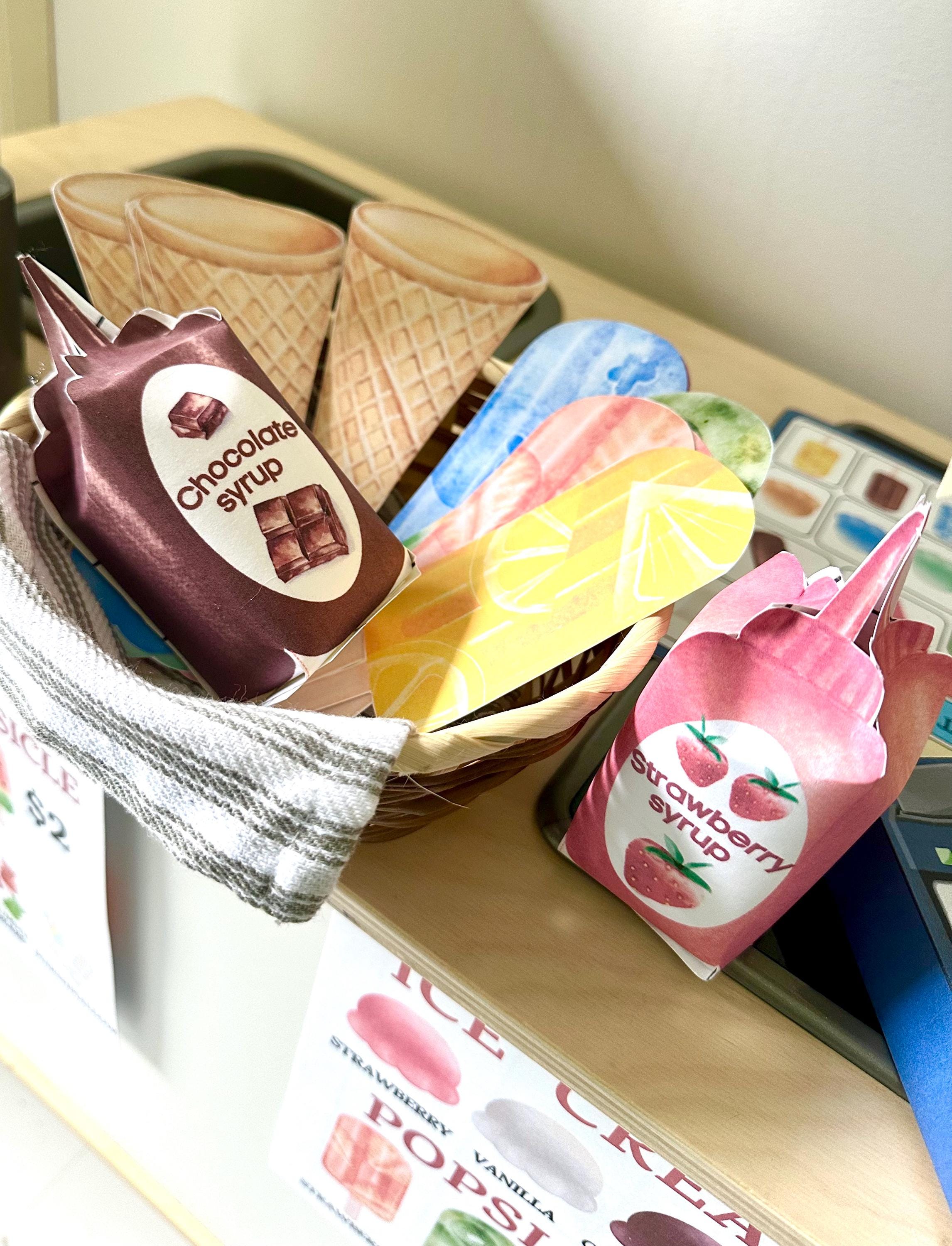 Ice Cream Shop Dramatic Play, Ice Cream Parlor Pretend Playset, Summer ...