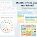 Months of the Year Printable Busy Book, Kids Calendar, Morning Board ...