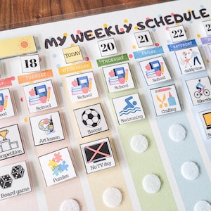 Kids Weekly Planner With Daily Calendar, Editable Weekly Kids Calendar ...