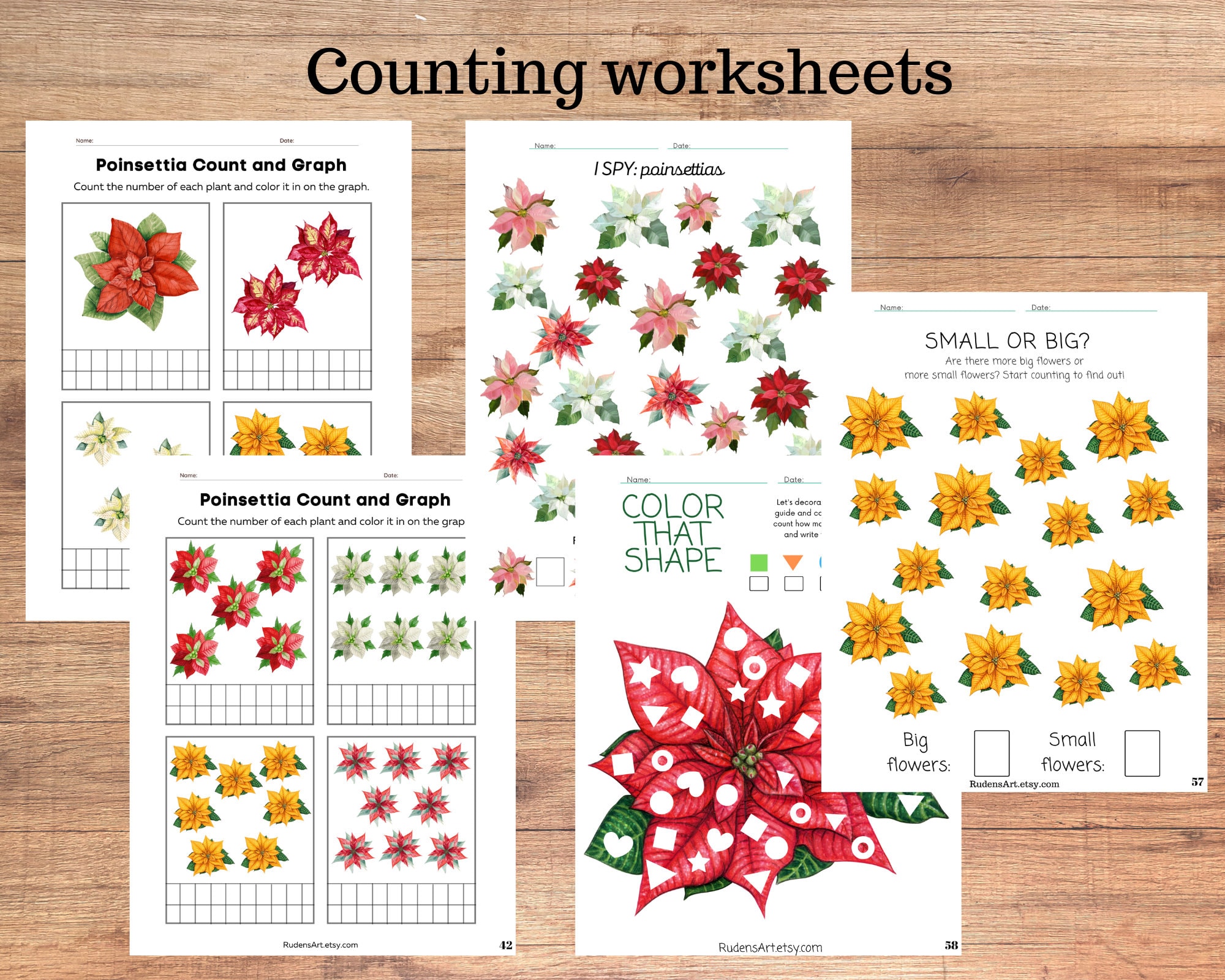 Poinsettia Unit Study Poinsettia Anatomy and Life Cycle - Etsy Canada