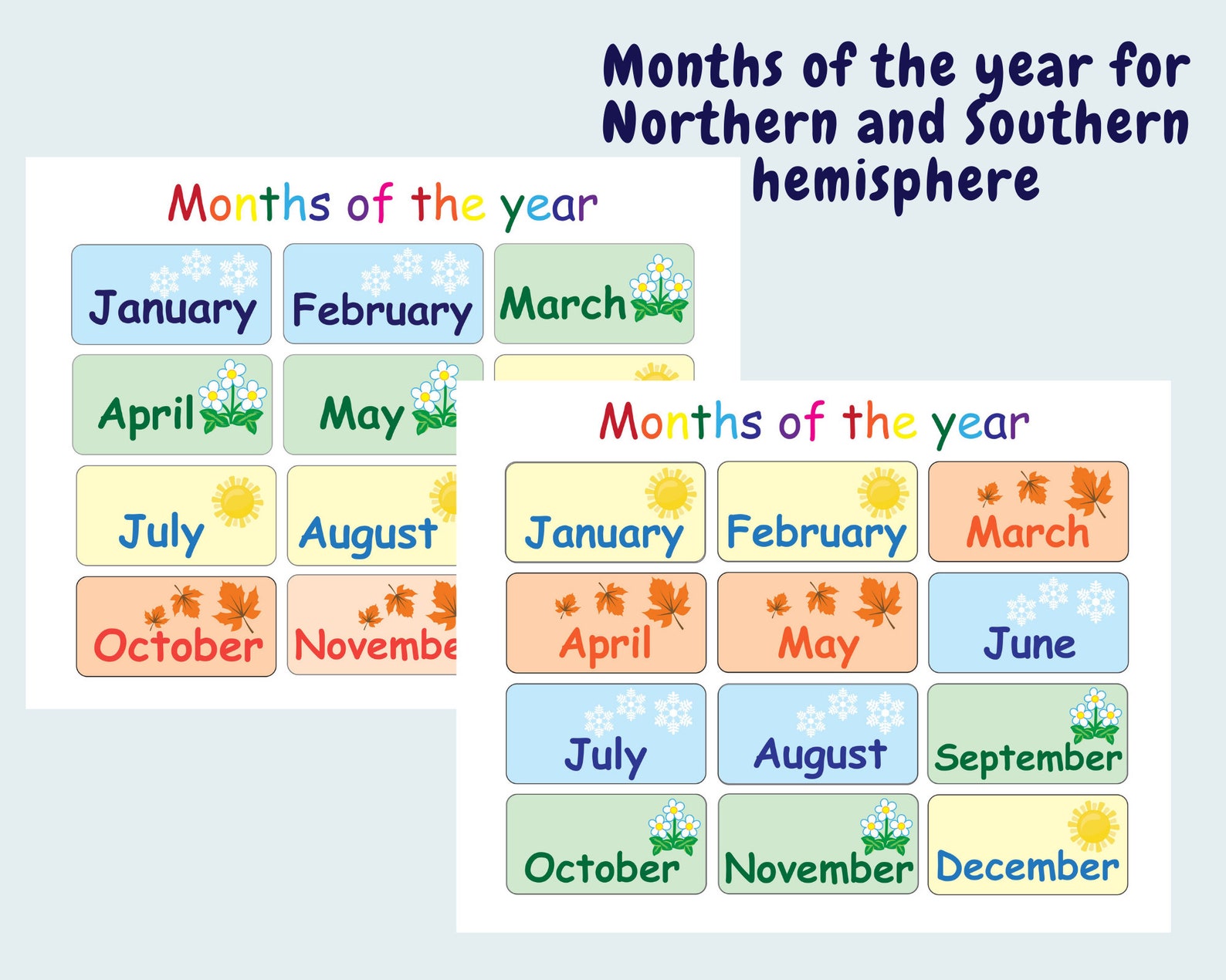 Kids Calendar and Weather Chart as a Montessori Materials or Classroom ...