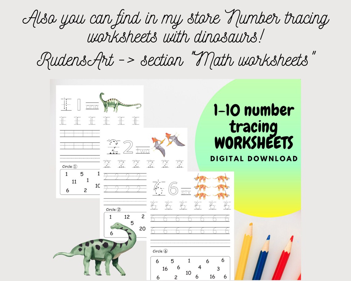 ABC Tracing Worksheets With Dinosaurs Dino Alphabet Preschool - Etsy