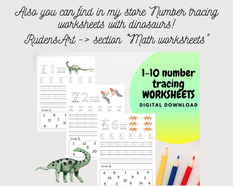 ABC Tracing Worksheets With Dinosaurs Dino Alphabet Preschool - Etsy