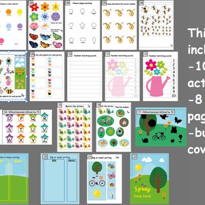 Spring Busy Book Printable for Kids, Spring Activity Workbook for ...