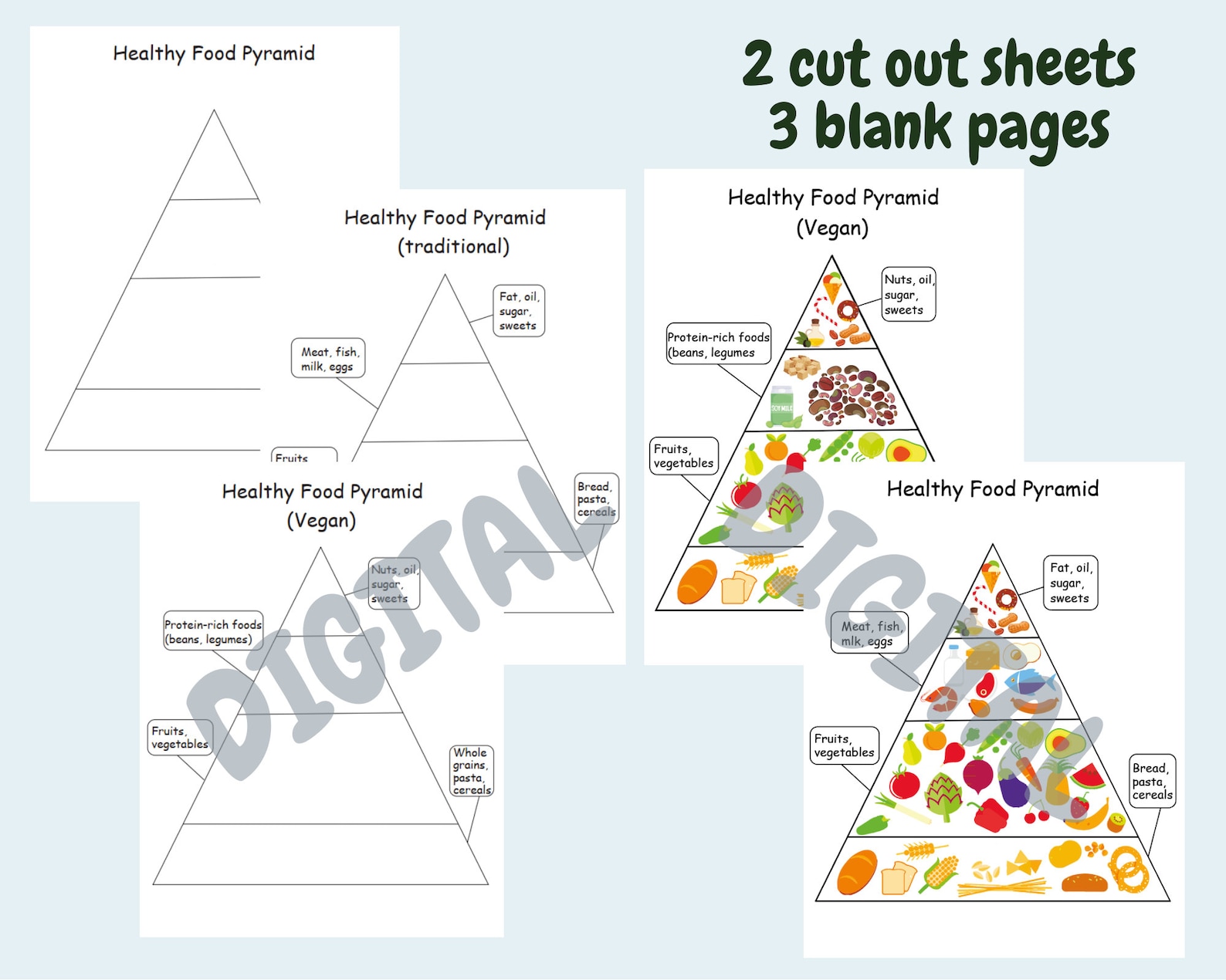 Food Pyramid for Kids, Food Busy Book for Kindergarten and Toddler Kids ...