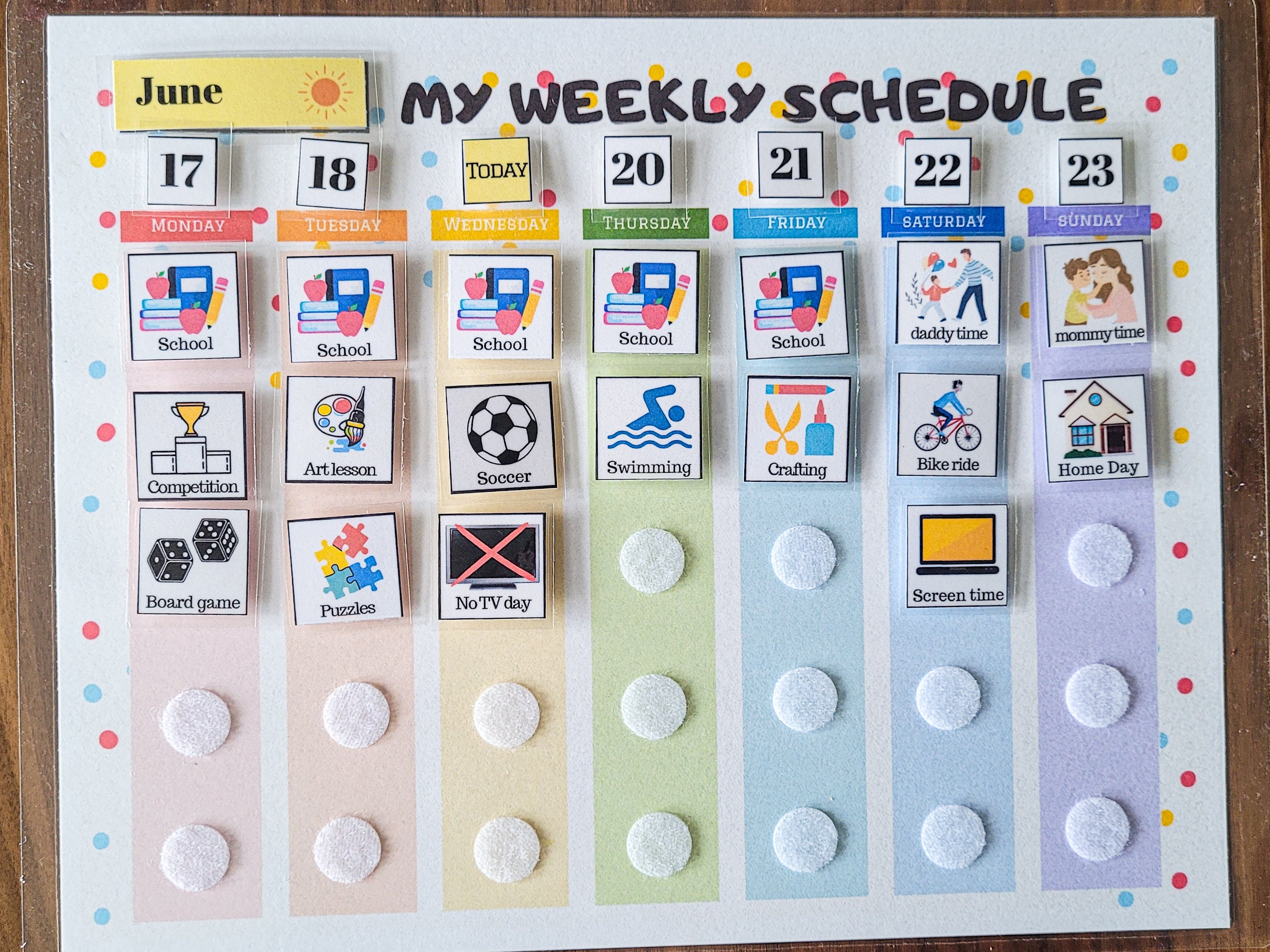 Kids Weekly Planner With Daily Calendar, Custom Weekly Visual Schedule ...