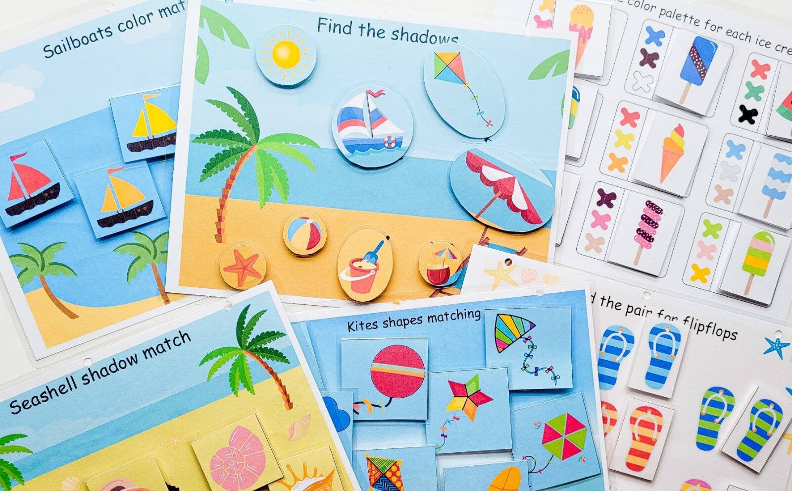 Summer Activity Book, Beach Busy Book Toddler Printable, Learning Book ...