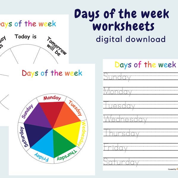 Days of the Week Wheel - Etsy