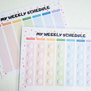 Kids Weekly Planner, Weekly Kids Calendar, Visual Schedule for Toddlers ...