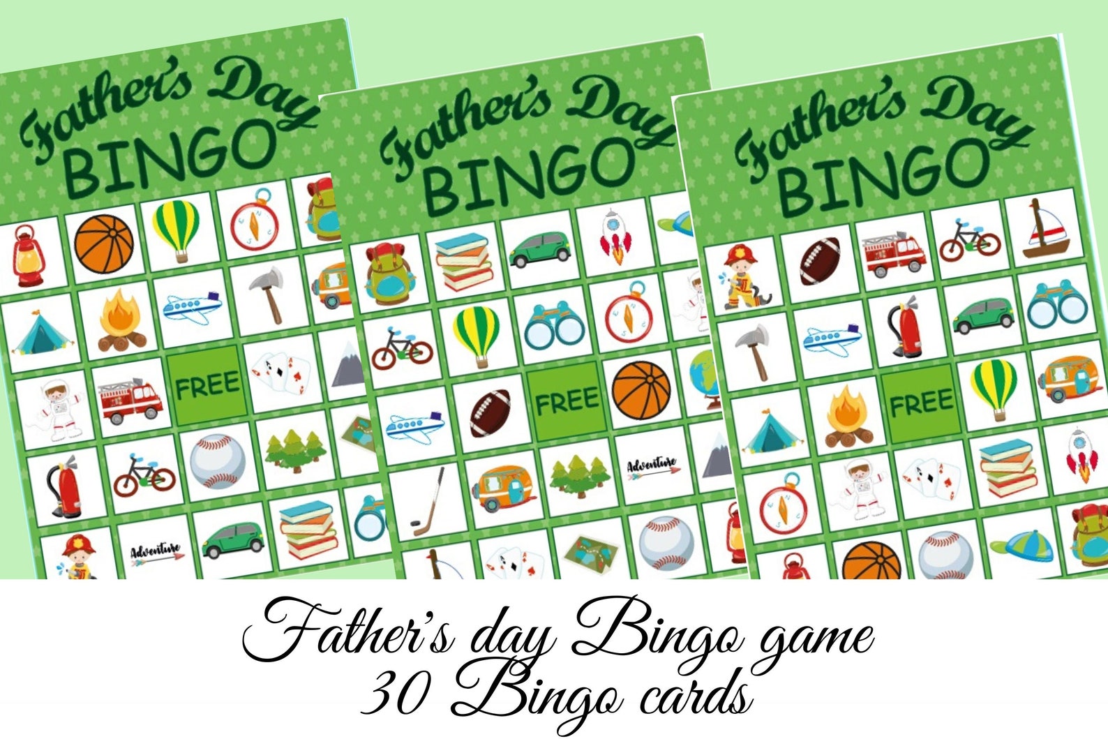 Father's Day BINGO Game Fathers Day BINGO Cards - Etsy