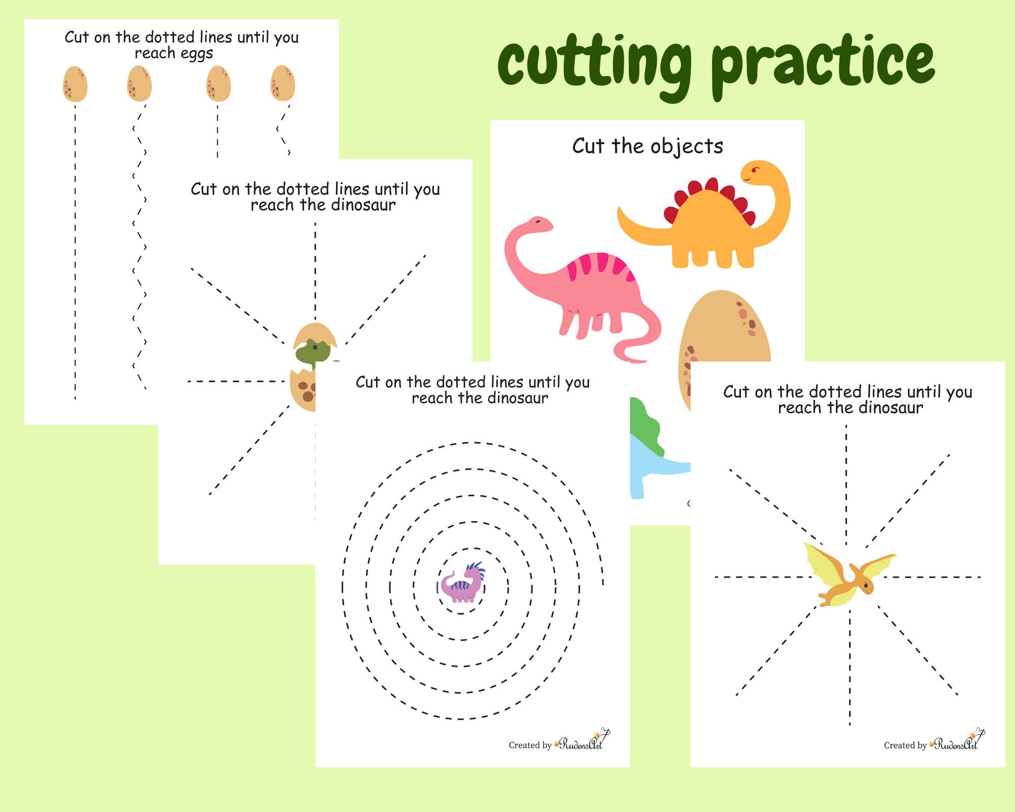 Dinosaur Preschool Worksheets for Kids Dino Busy Book - Etsy