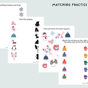 Winter Preschool Worksheets for Kids, Snowman Busy Book Printable ...