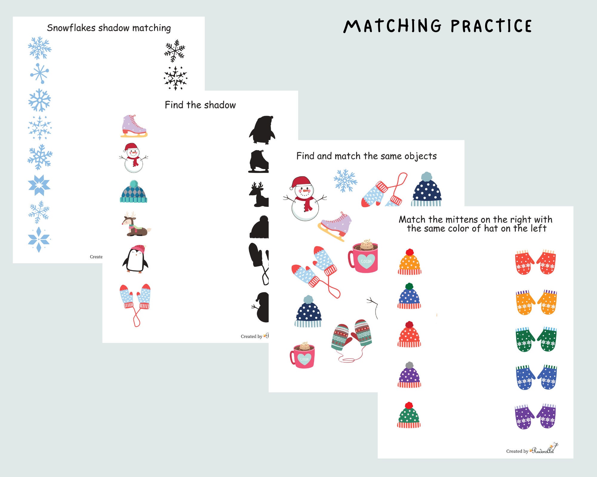 Winter Preschool Worksheets for Kids Snowman Busy Book | Etsy