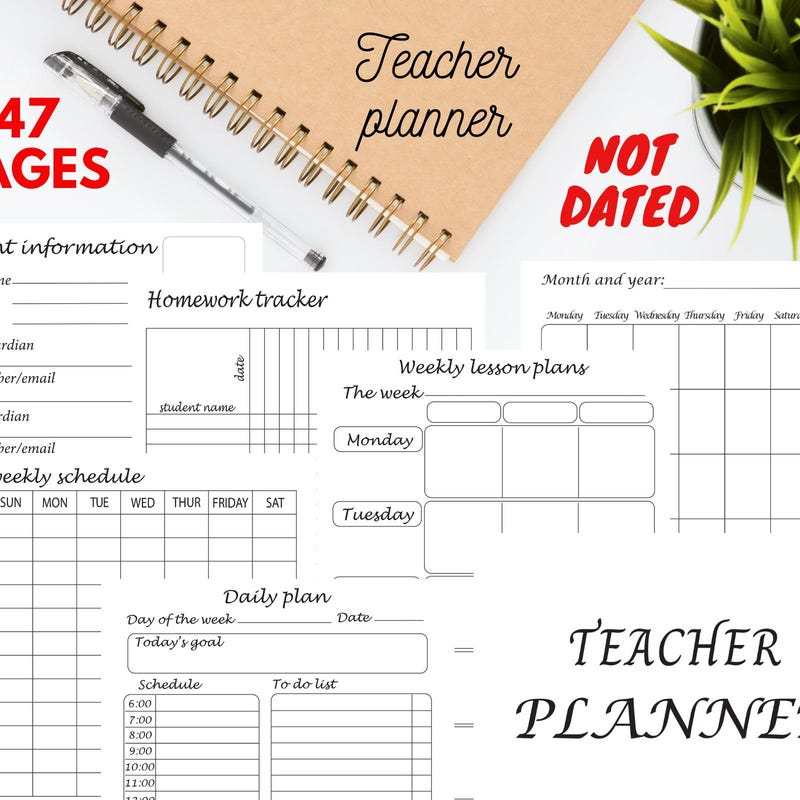 Teacher Planner - Etsy