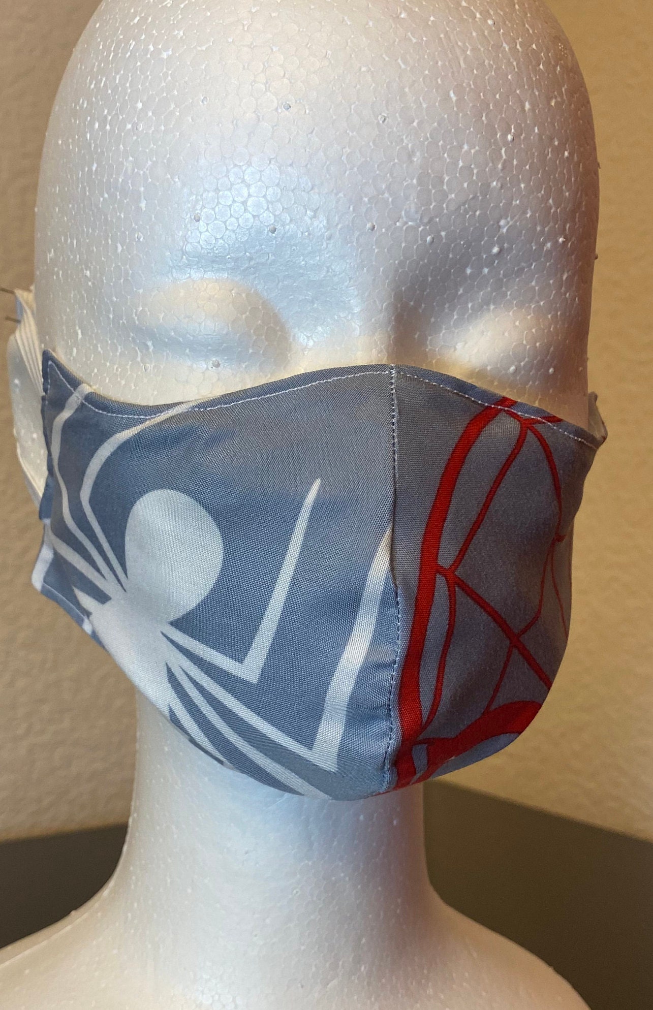 Spider-man Gray and White With Wavy Grey Lines Reversible - Etsy