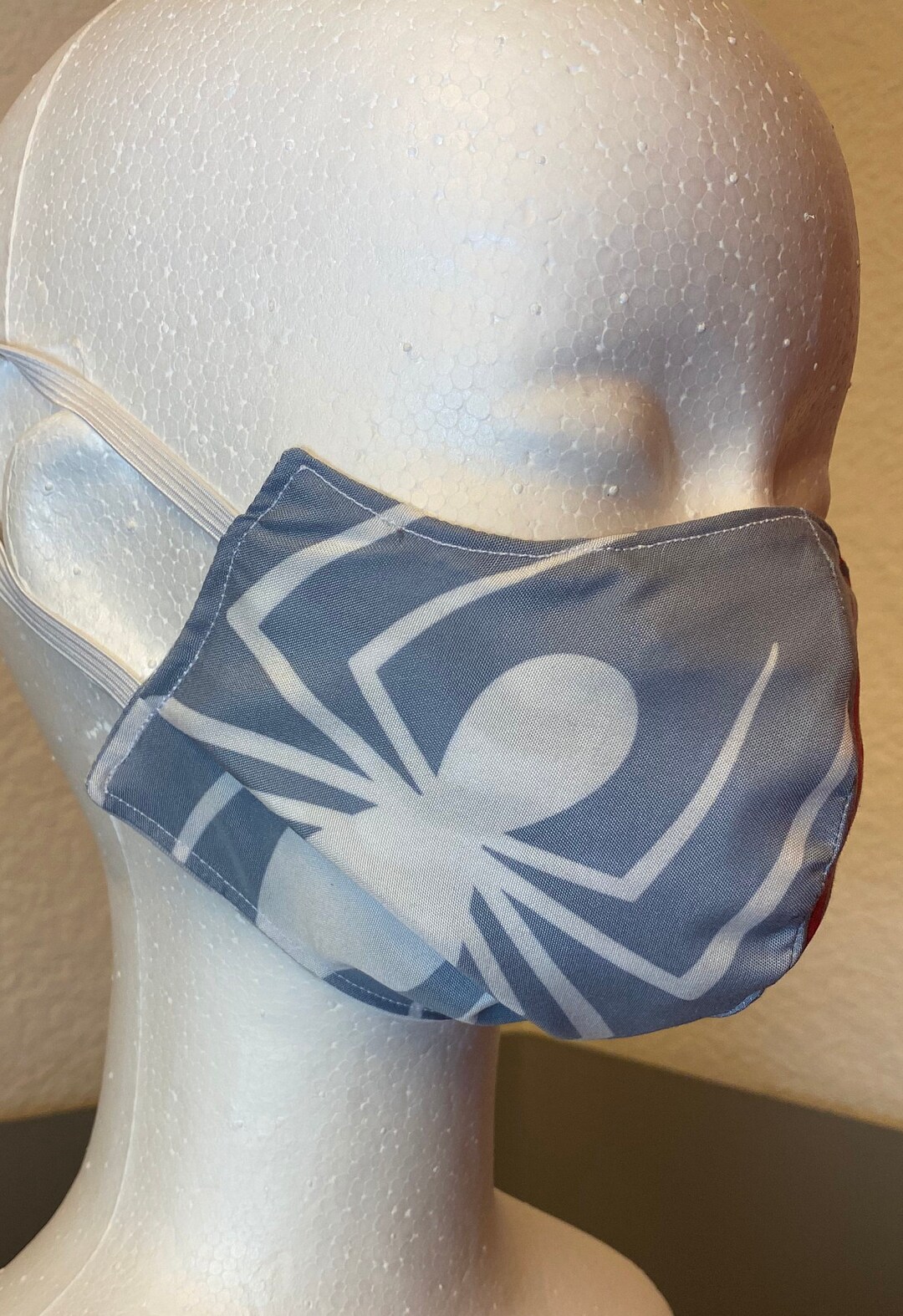 Spider-man Gray and White With Wavy Grey Lines Reversible - Etsy