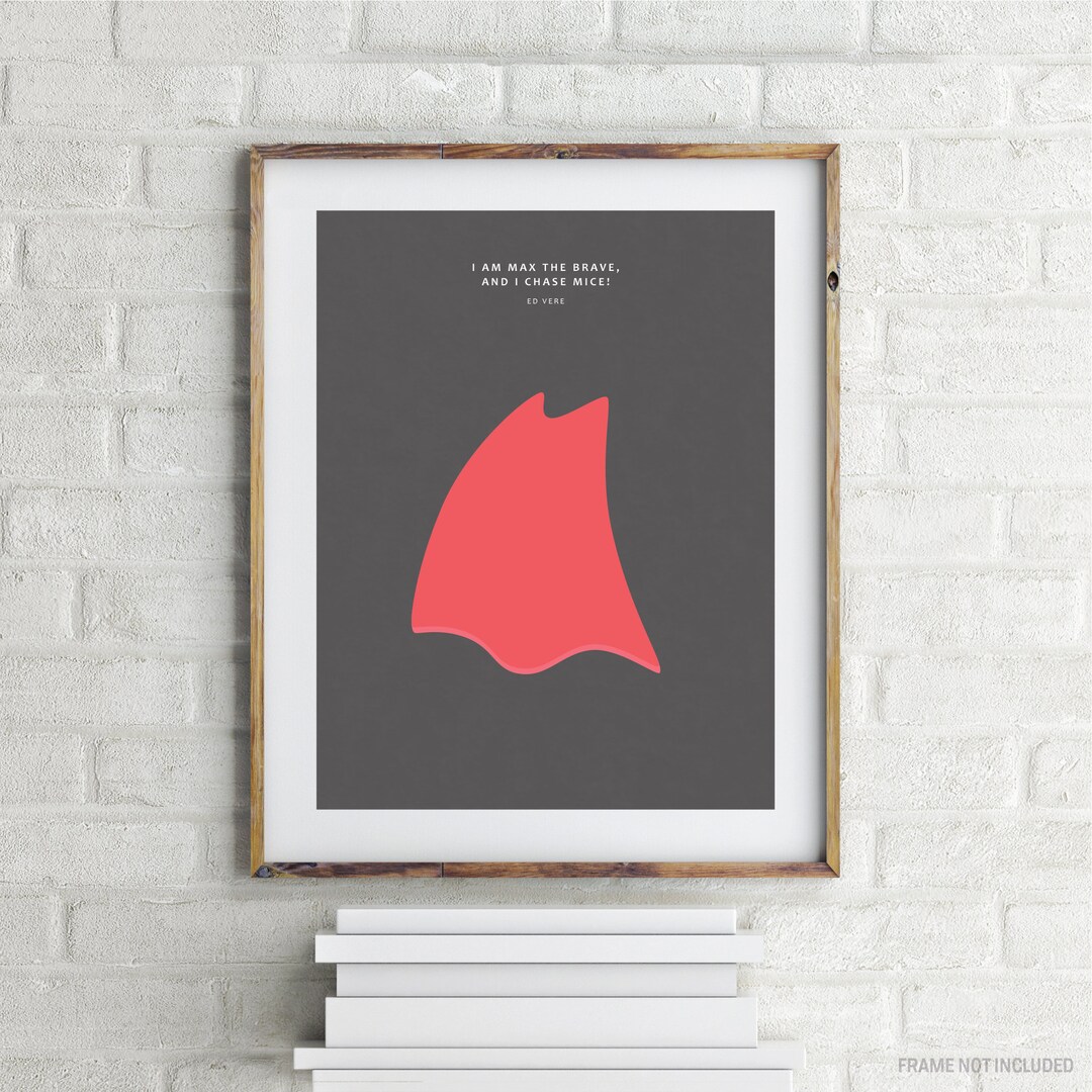 Max the Brave - Ed Vere - Minimalistic Children's Book Quote Wall Art ...