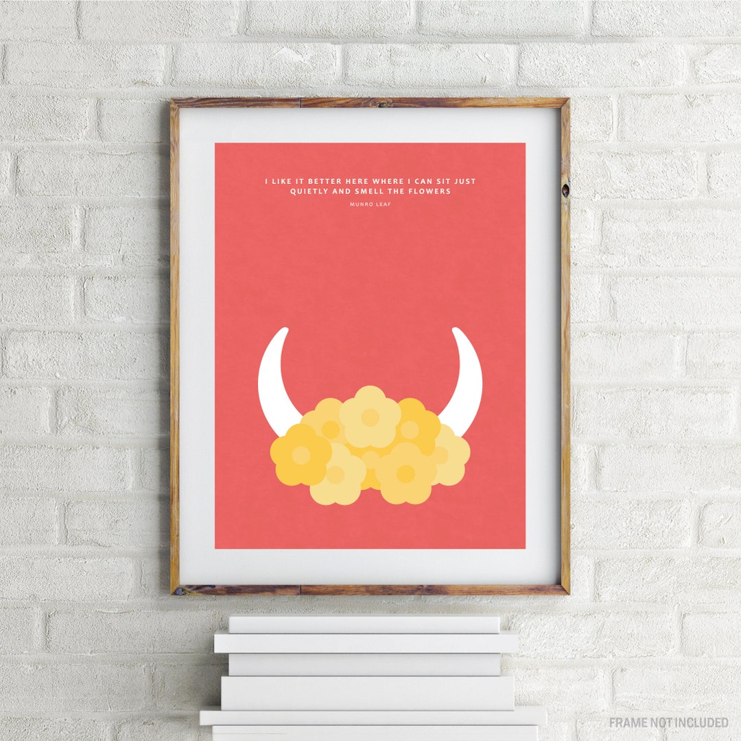 The Story of Ferdinand Print - Munro Leaf - Children's Book Quote Wall ...