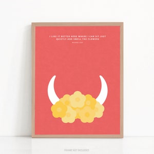 The Story of Ferdinand Print - Munro Leaf - Children's Book Quote Wall ...