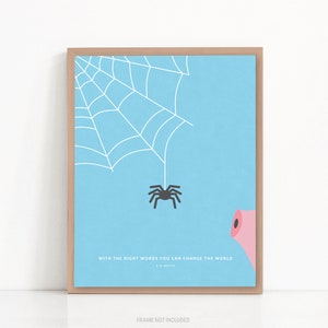 Charlotte's Web Print - E B White - Minimalistic Children's Book Quote ...