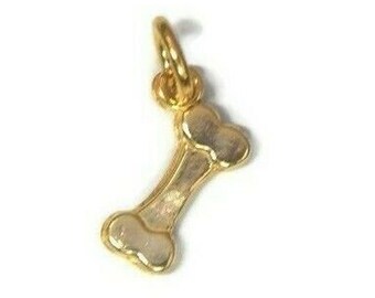 14k Gold Dog Bone - Etsy