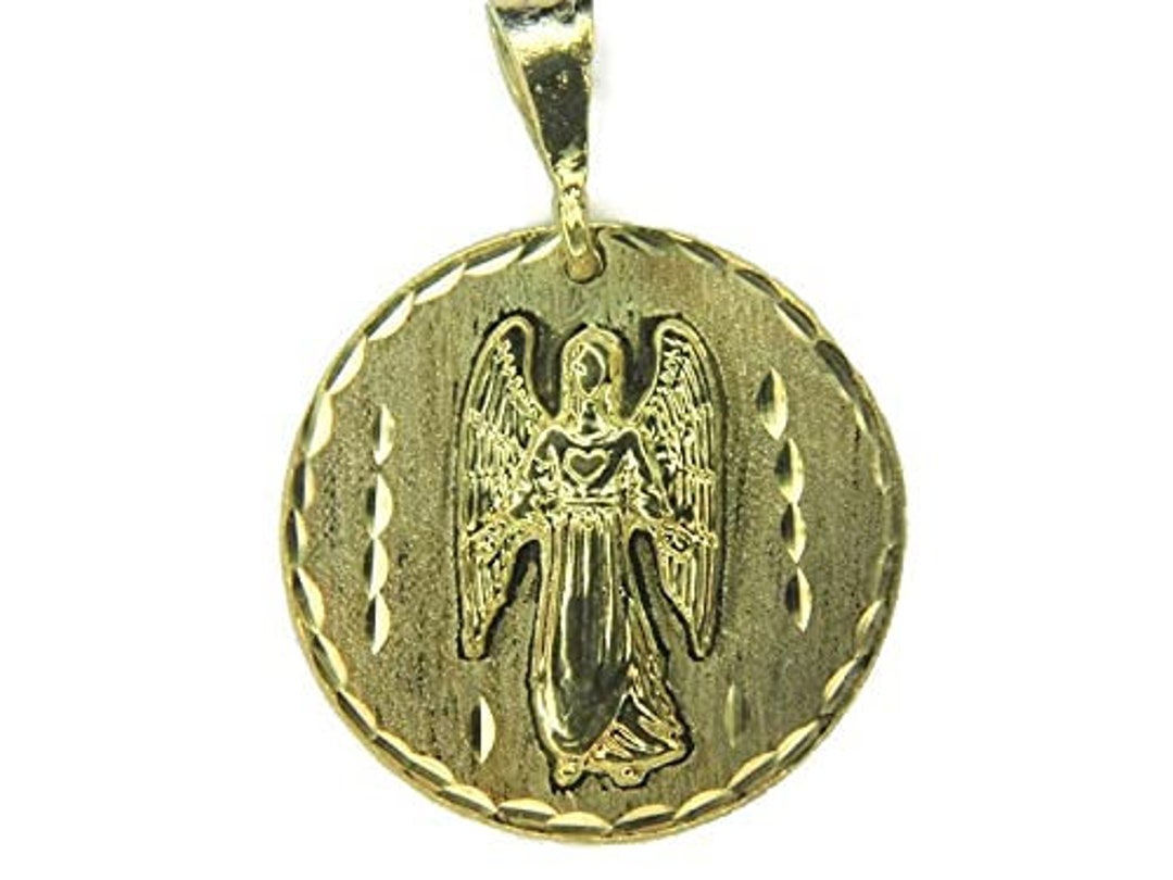 Archangel Samael arcangel Samuel Medal 14k Yellow Gold. - Etsy