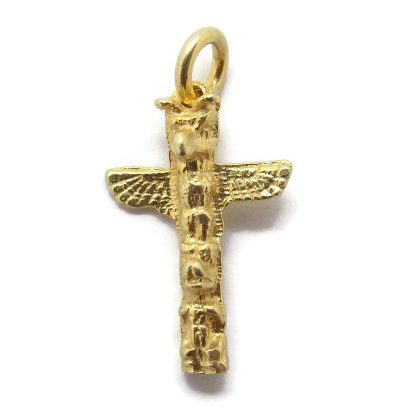 Totem Pole Pendant Charm 14k Yellow Gold!! - Etsy