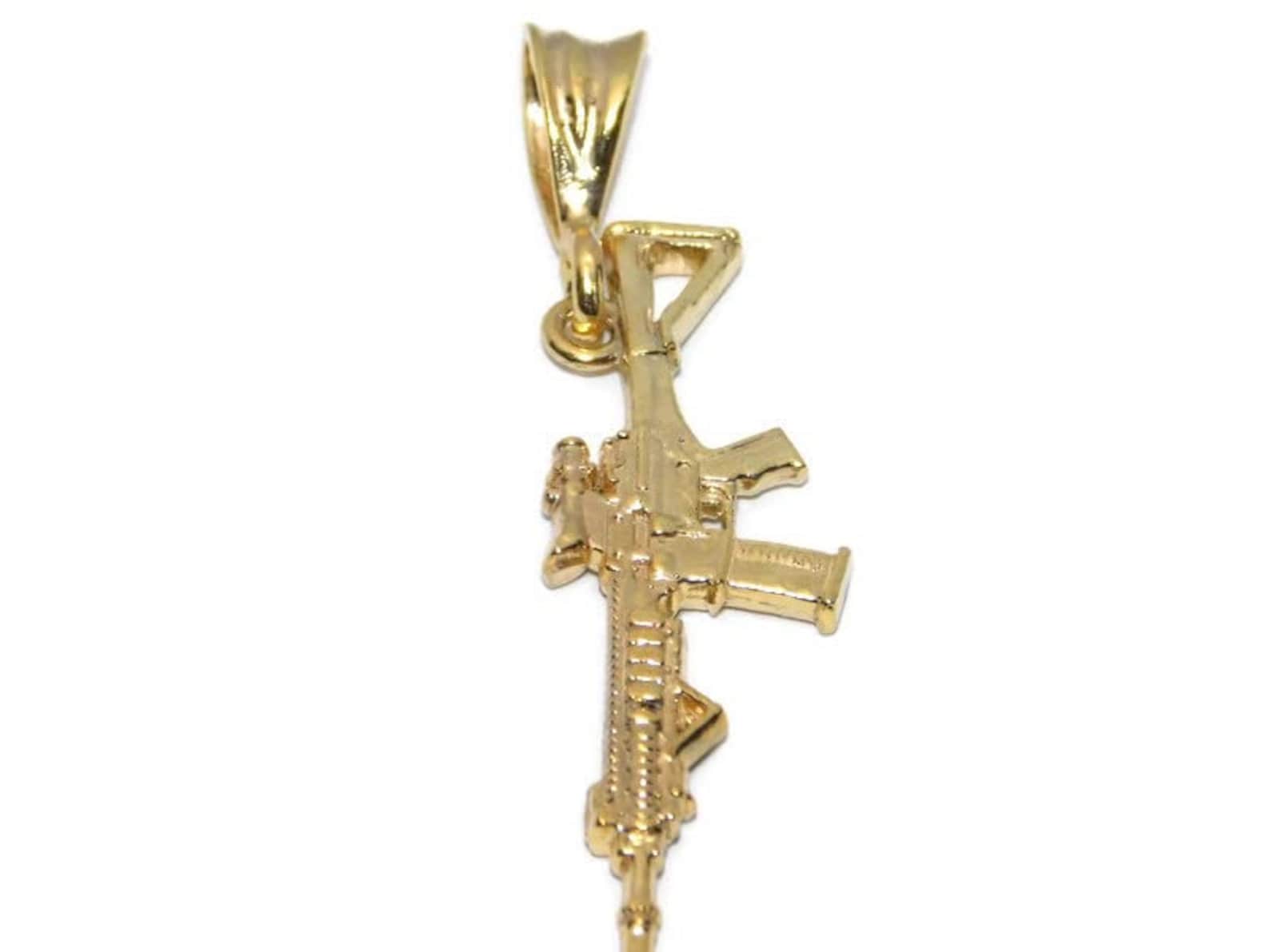 14k Solid Gold Vz-58 Modernized Rifle Charm Pendant - Etsy