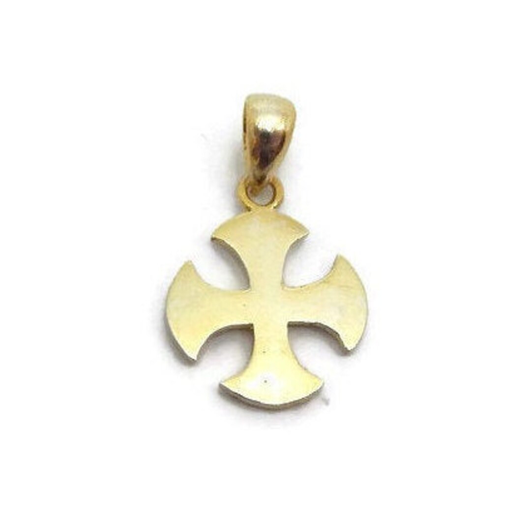 Cross Alisee Pattee Pendant 14k Yellow Gold - Etsy