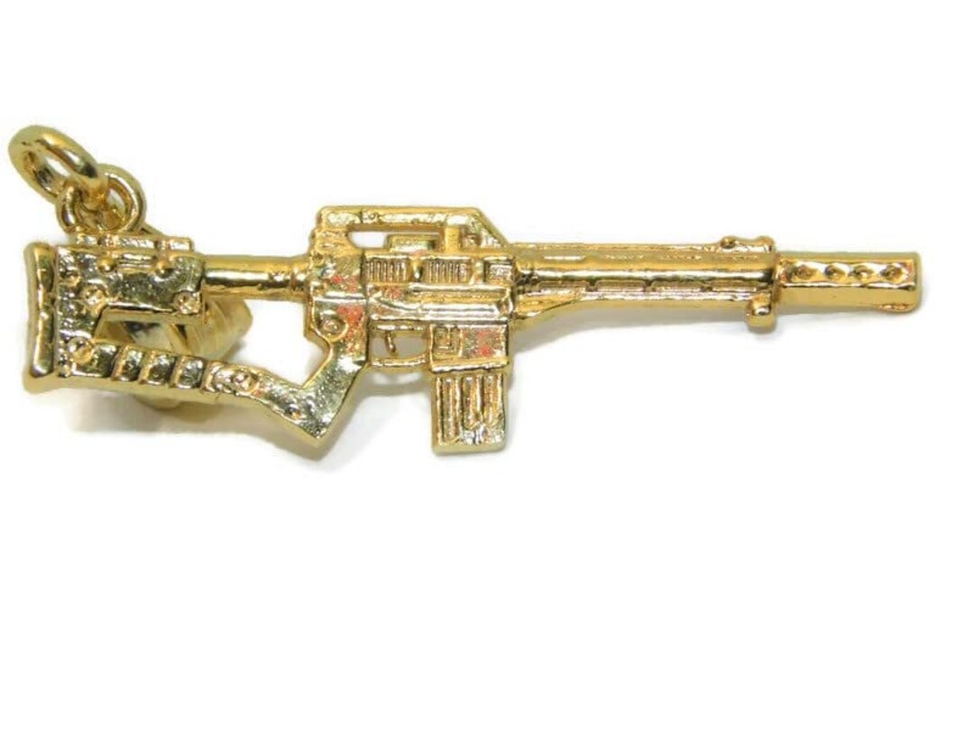 14k Solid Gold H&k G38b Rifle Charm Pendant - Etsy