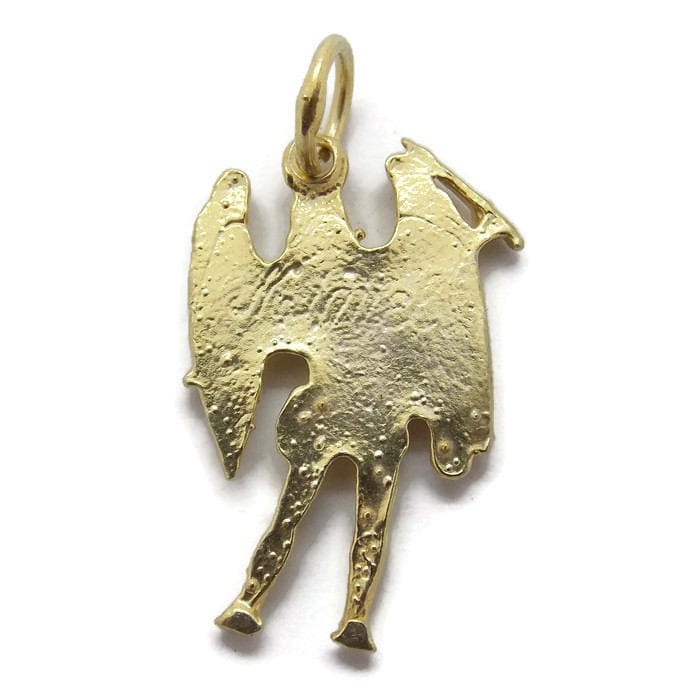 Archangel Michael arcangel Miguel 14k Yellow Gold Pendant | Etsy