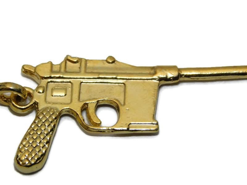 14k Solid Gold Mauser C96 Revolver Charm Pendant. - Etsy