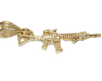 Gold Rifle Charm - Etsy