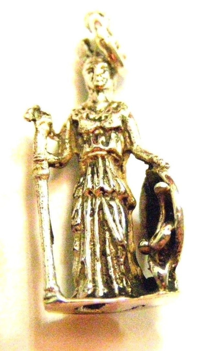 Goddess Athena Charm for Bracelet .925 Sterling Silver - Etsy