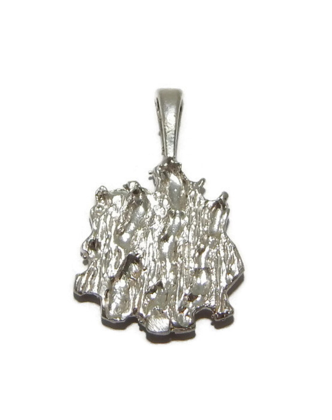 Nugget Charm Pendant .925 Sterling Silver. - Etsy