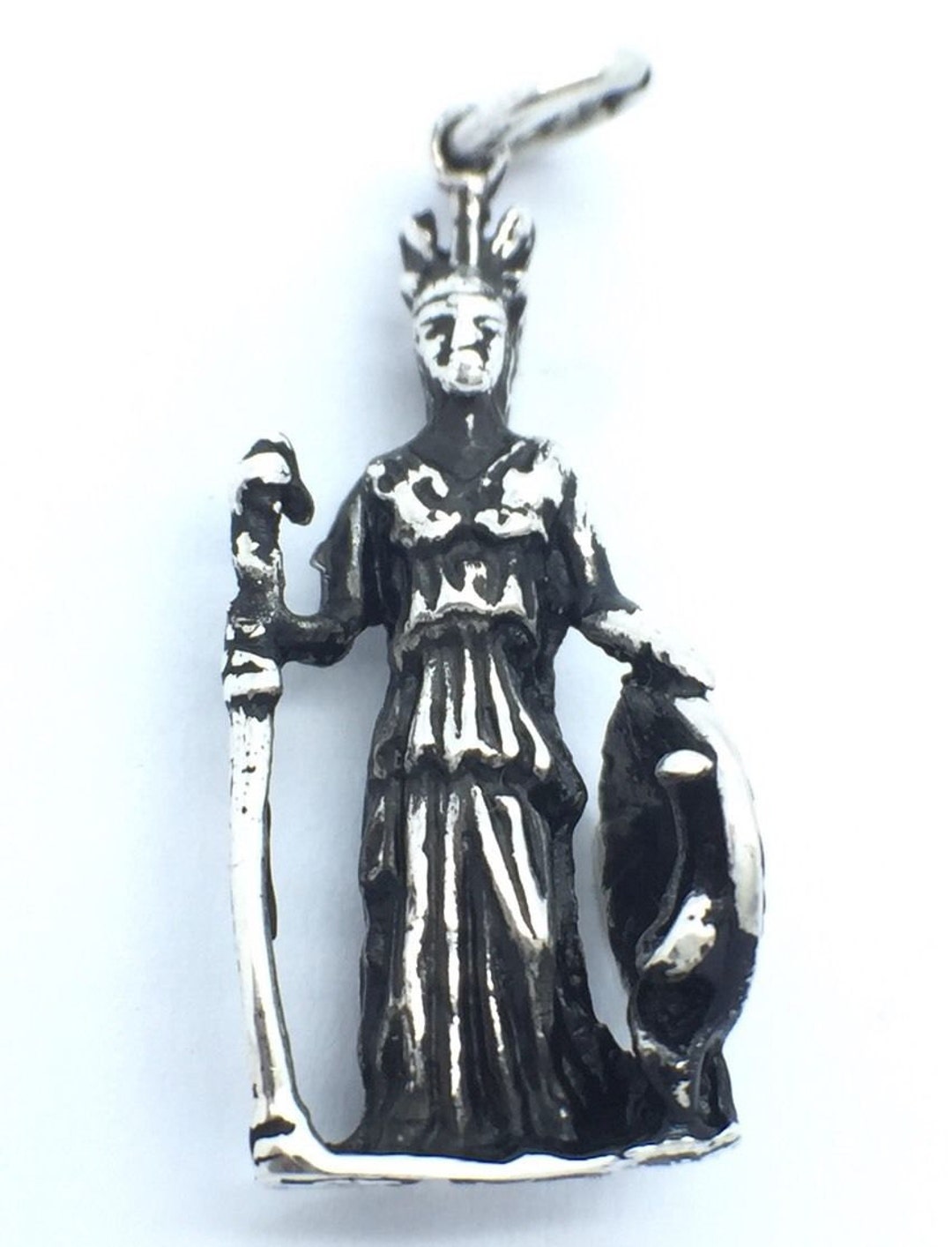 Goddess Athena Charm for Bracelet .925 Sterling Silver - Etsy