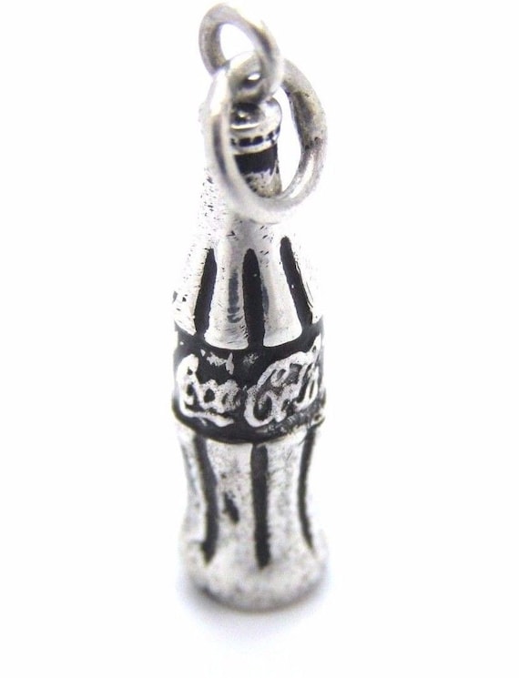 Coca Cola Charm Pendant .925 Sterling Silver. | Etsy