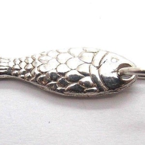 Acts Fish Pendant Charm .925 Sterling Silver - Etsy