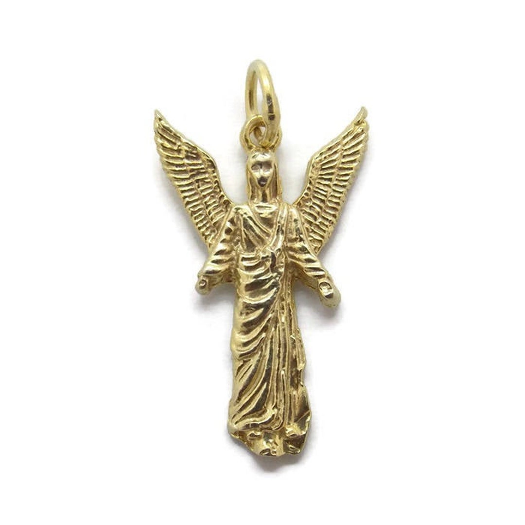 Archangel Gabriel (arcangel Gabriel) 14k Yellow Gold Pendant Charm!! - Etsy